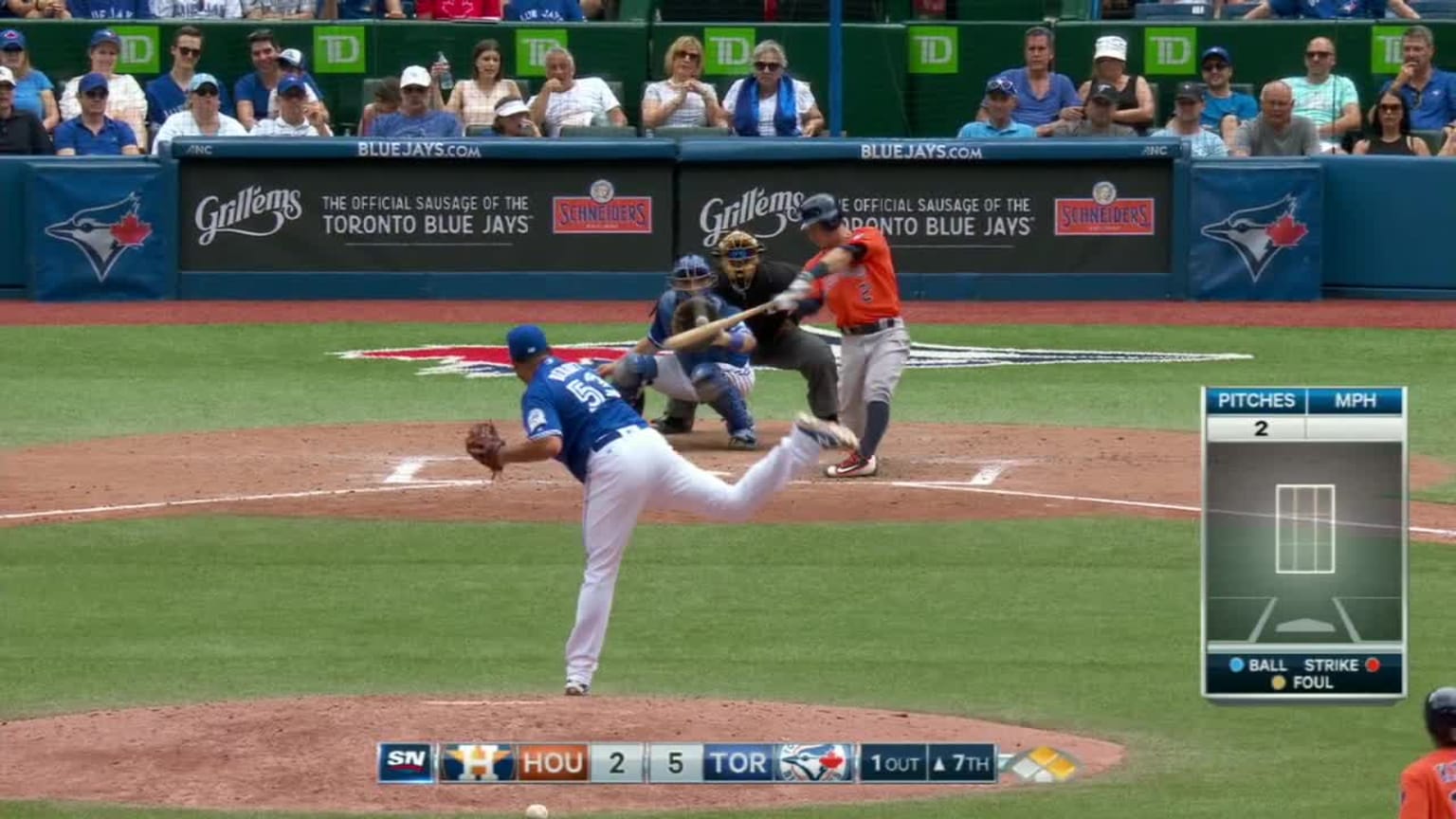 Alex Bregman pops out to catcher Russell Martin in foul territory. | 08 ...