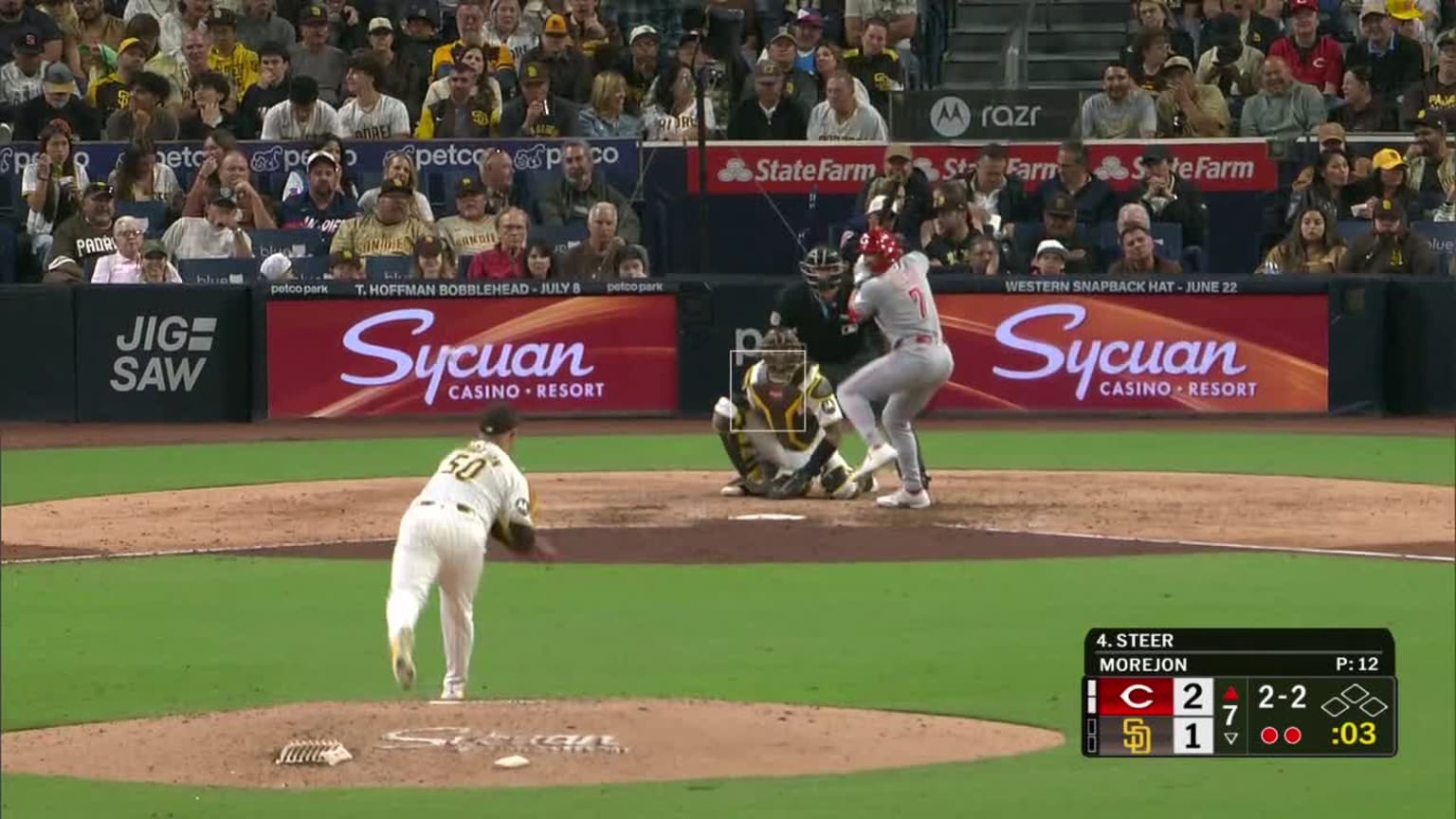 Spencer Steer strikes out swinging. | 06/08/2026 | MLB.com
