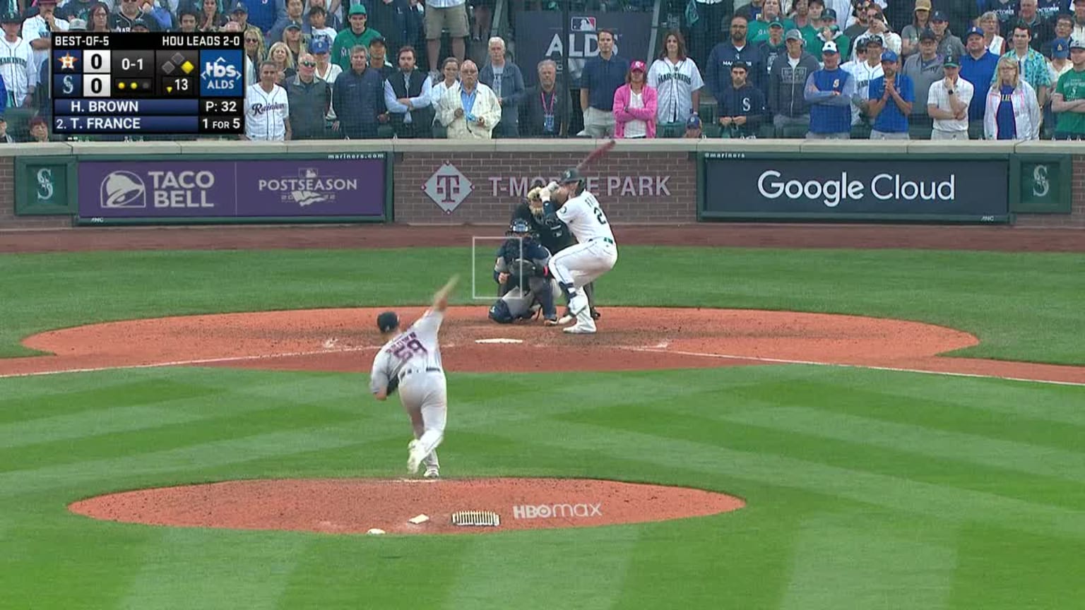 Hunter Brown Ball to Ty France | 10/15/2022 | Seattle Mariners