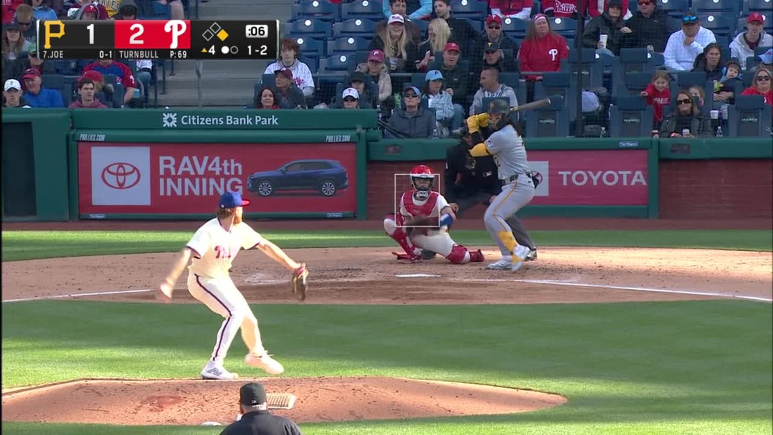 Connor Joe grounds into a force out, third baseman Alec Bohm to second ...