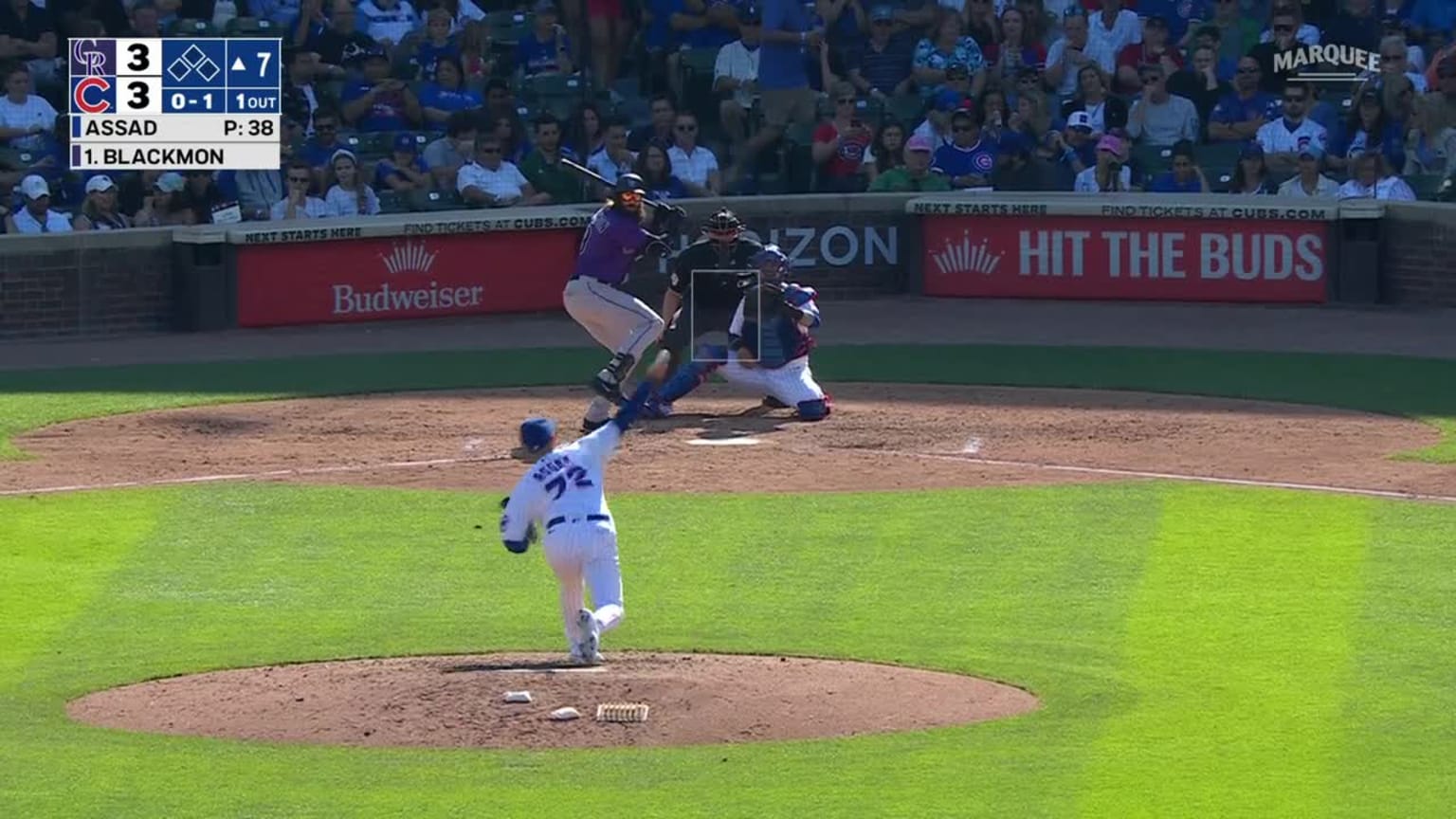 Charlie Blackmon reaches on a fielding error by shortstop Dansby ...