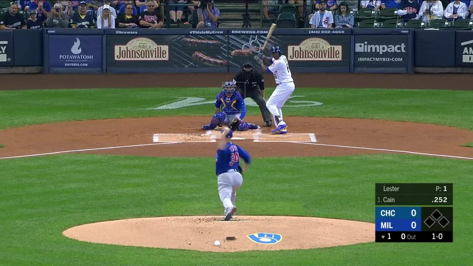 Jon Lester Ball to Lorenzo Cain | 09/08/2019 | Houston Astros