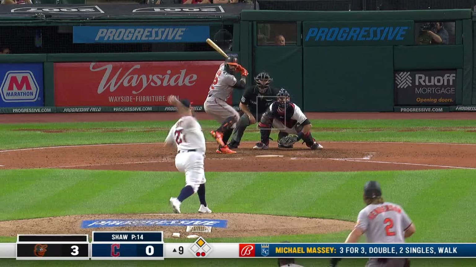 Rougned Odor flies out to left fielder Steven Kwan. | 09/01/2022 | MLB.com