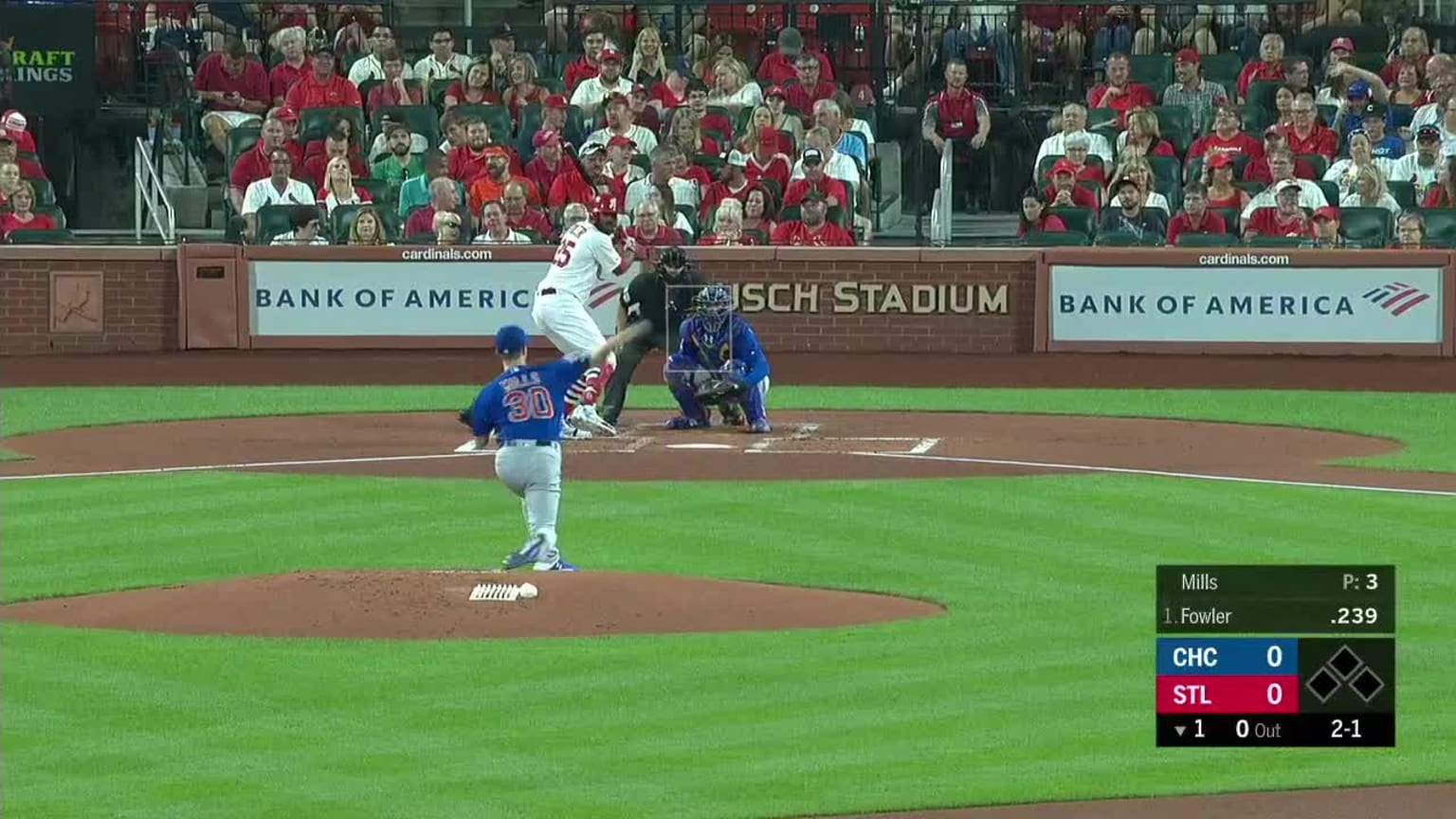 Alec Mills Foul to Dexter Fowler | 09/27/2019 | Los Angeles Dodgers