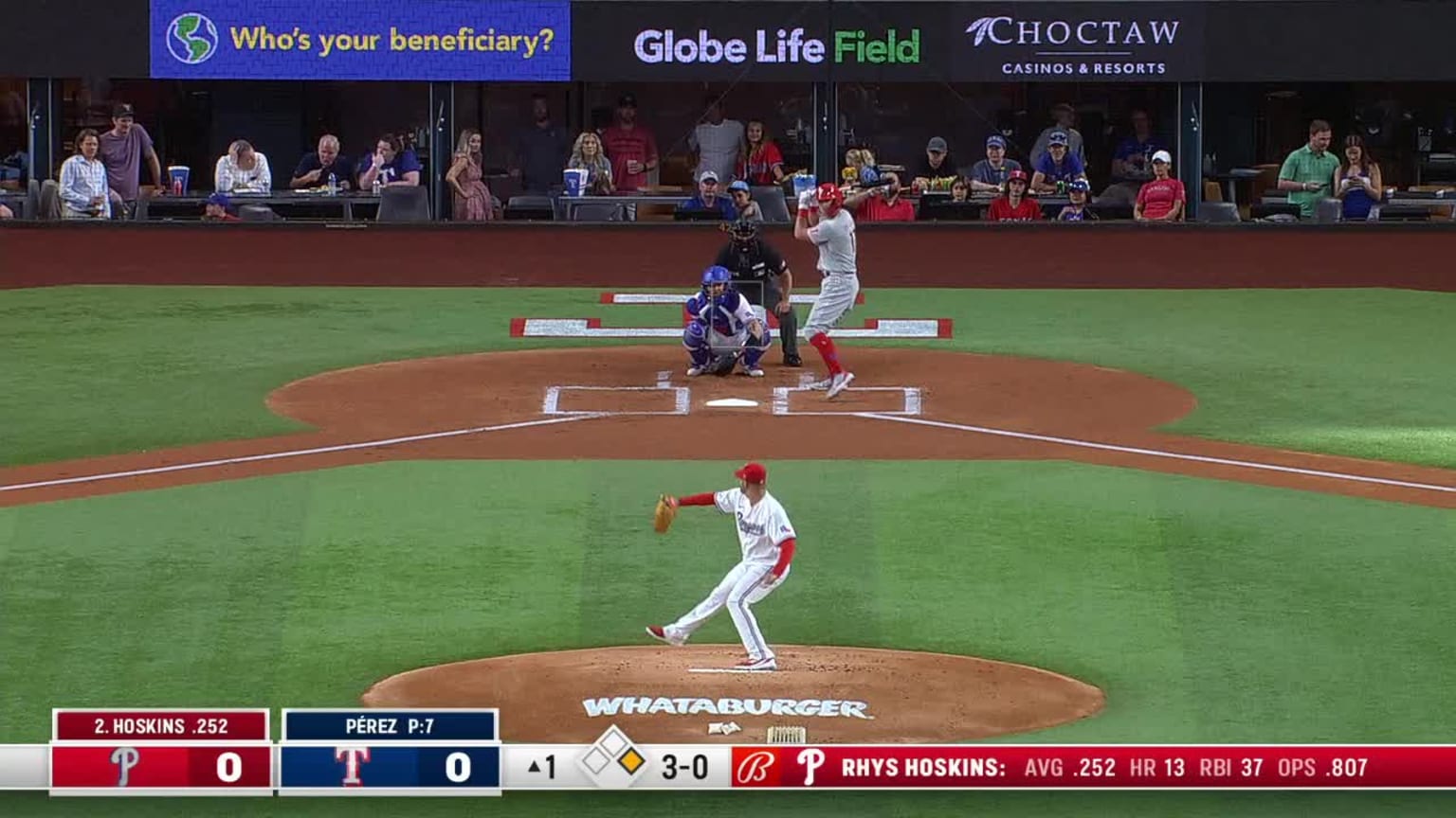 Martin Perez Called Strike to Rhys Hoskins | 06/21/2022 | Boston Red Sox