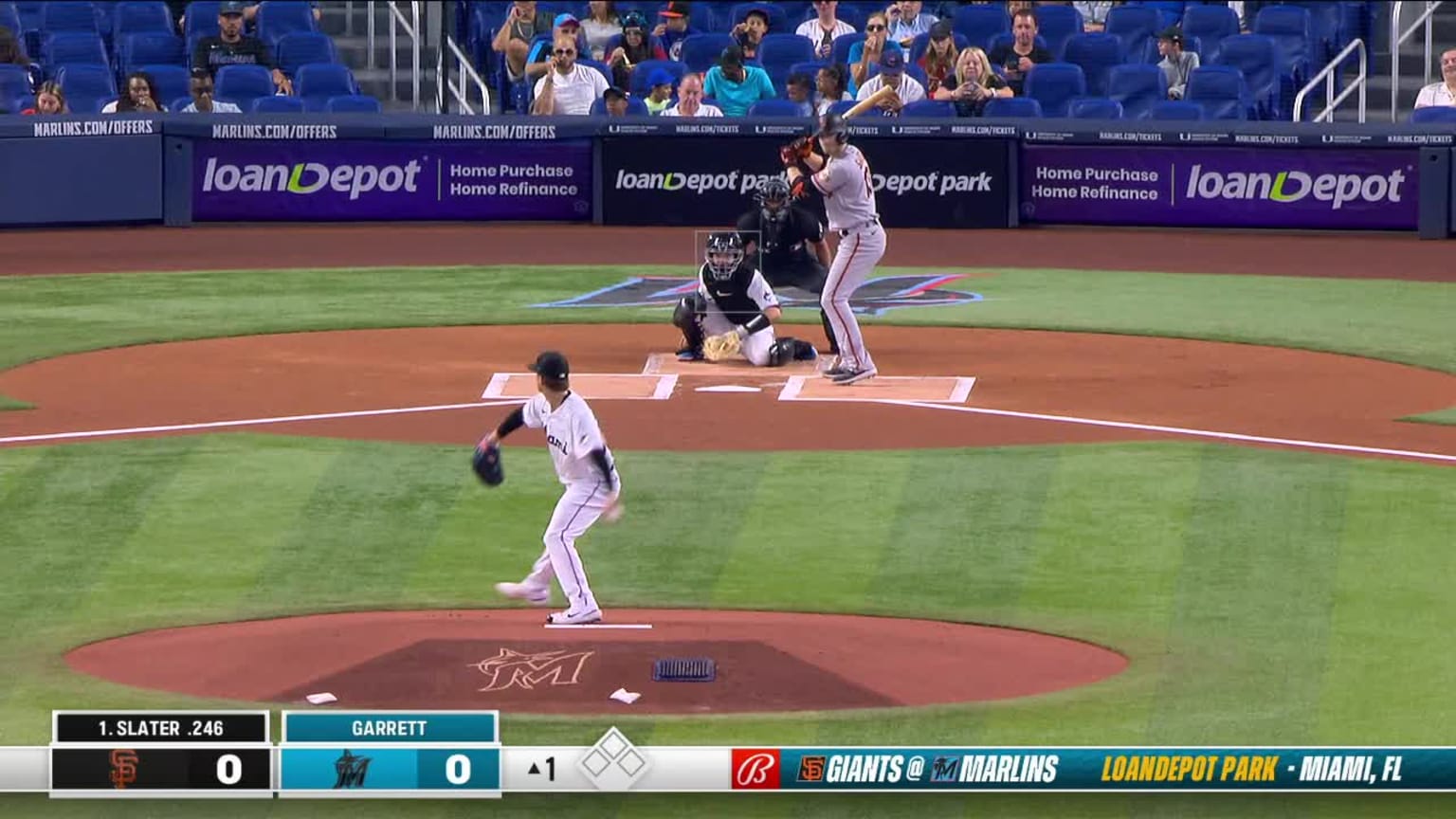 Braxton Garrett Called Strike to Austin Slater | 06/05/2022 | MLB.com