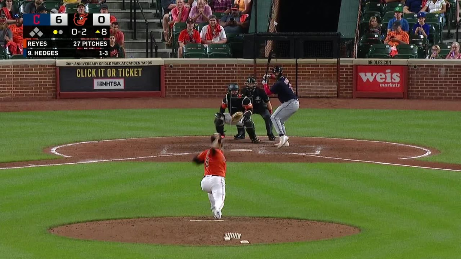 Austin Hedges singles on a ground ball to third baseman Tyler Nevin ...