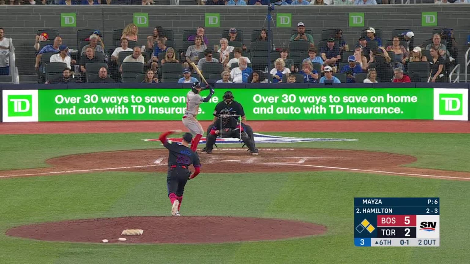 Tim Mayza Called Strike to David Hamilton | 06/19/2024 | MLB.com