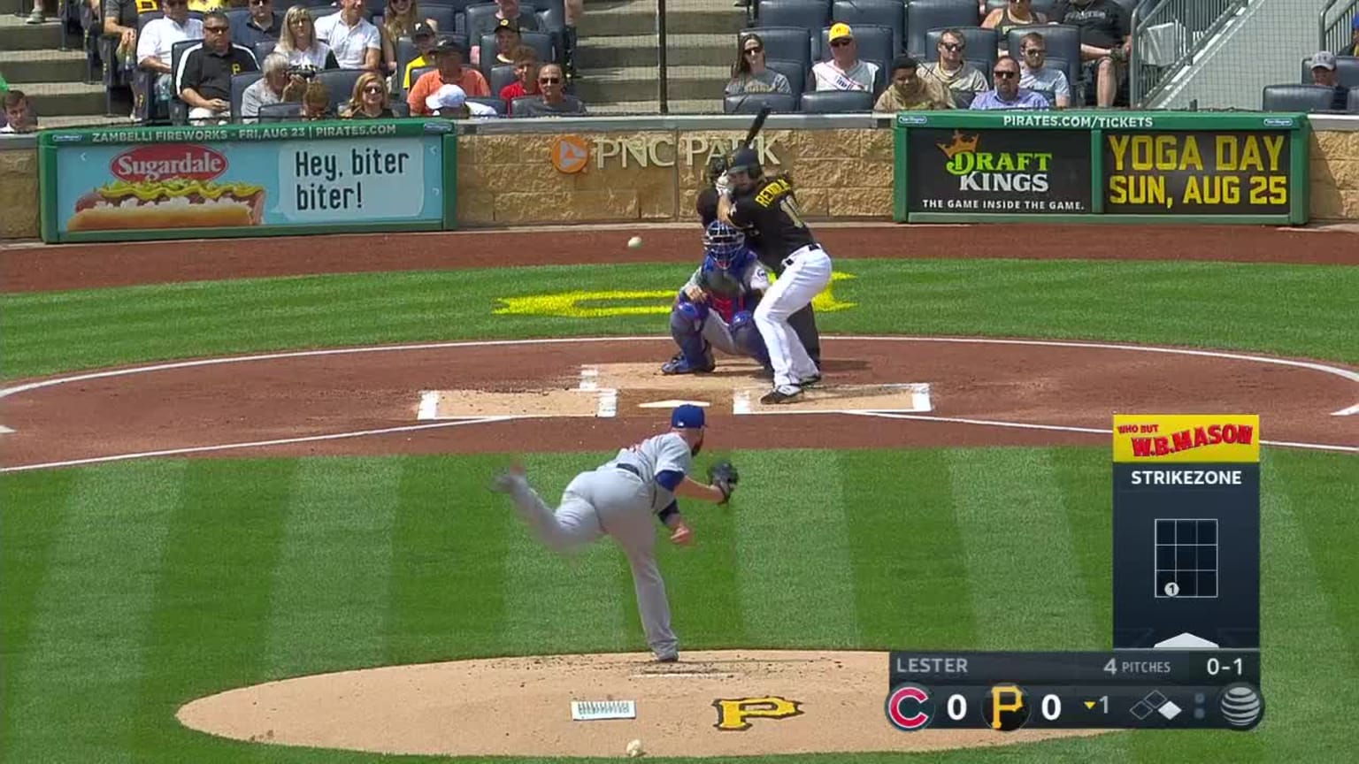 Jon Lester Ball to Bryan Reynolds | 08/17/2019 | Pittsburgh Pirates