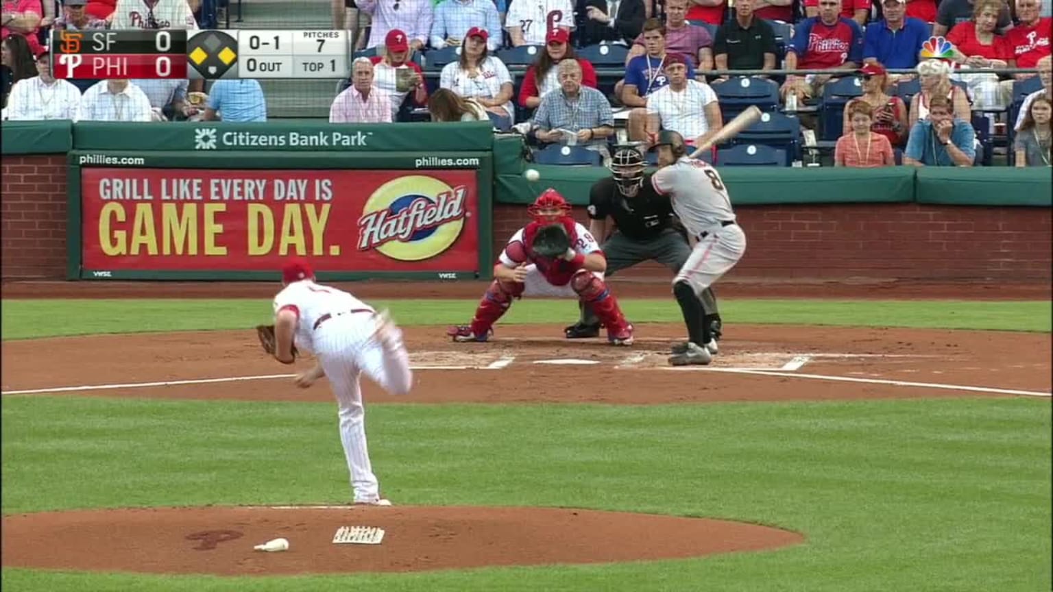 Phil Klein Swinging Strike to Hunter Pence | 08/03/2016 | San Francisco ...