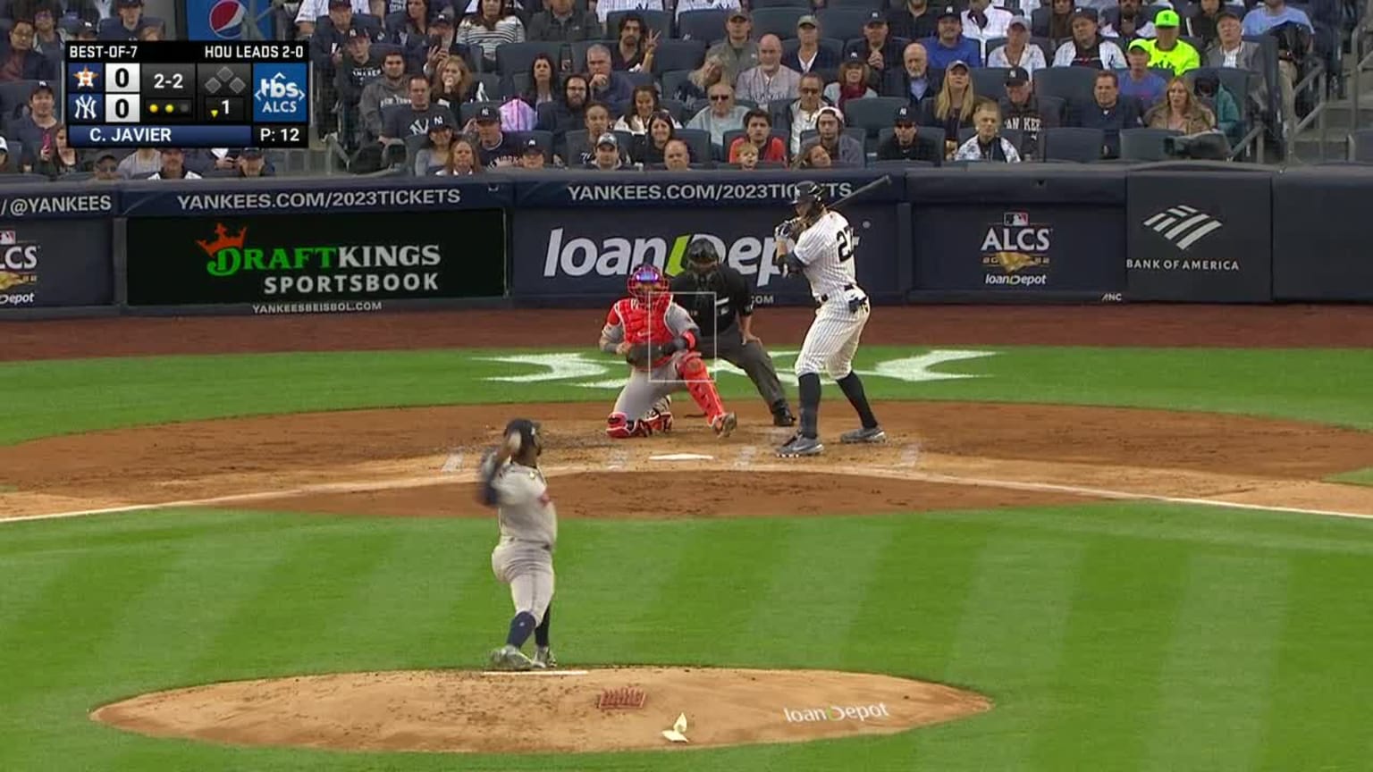 Giancarlo Stanton strikes out swinging. | 10/22/2022 | Houston Astros