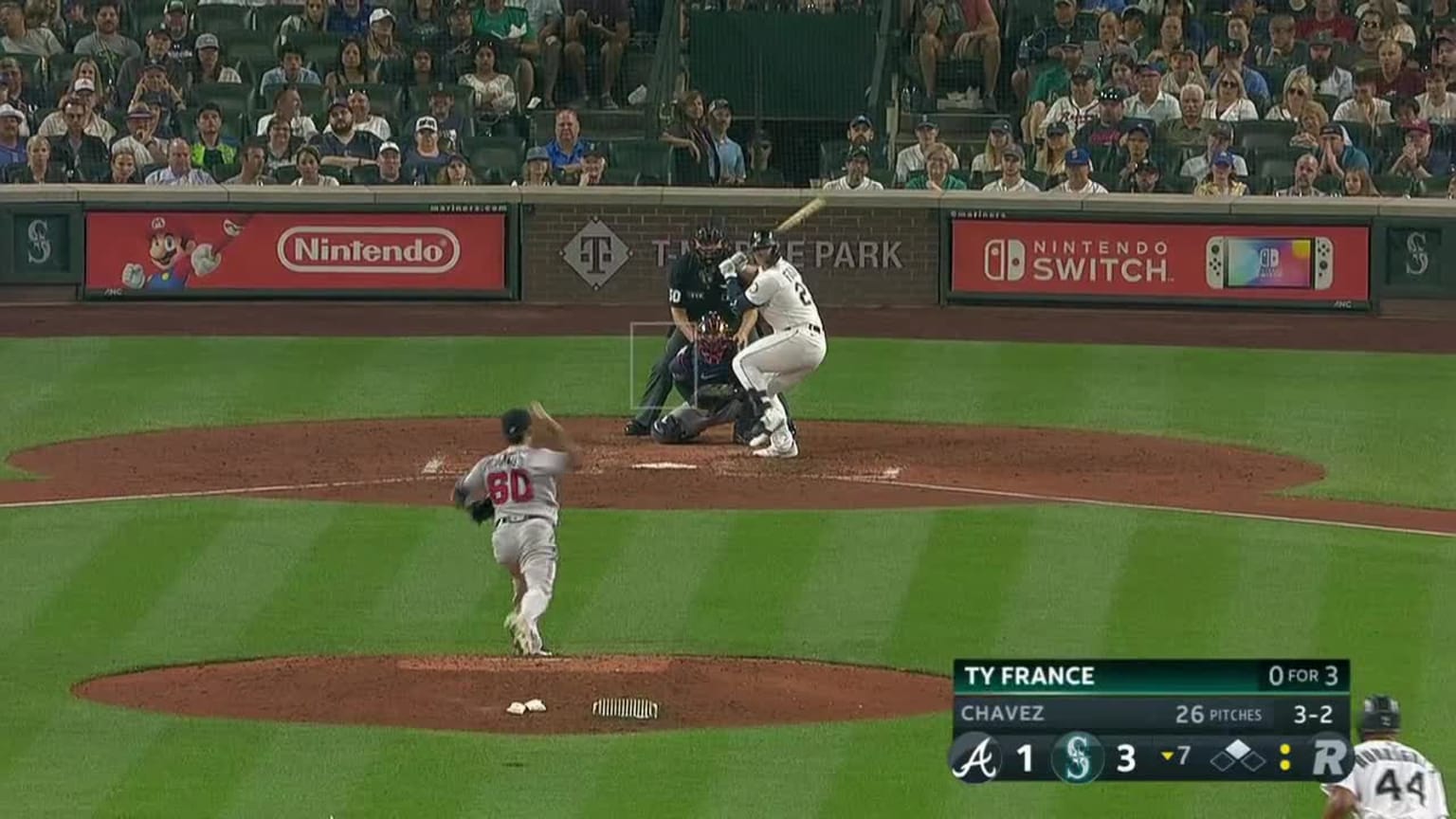 Ty France pops out to shortstop Dansby Swanson. | 09/10/2022 | Atlanta ...