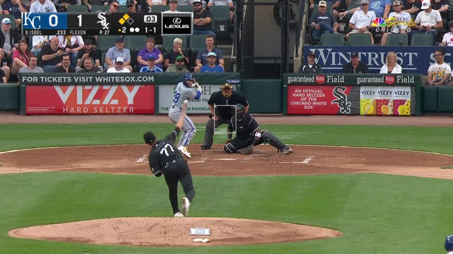 Kyle Isbel grounds out, second baseman Brooks Baldwin to first baseman ...