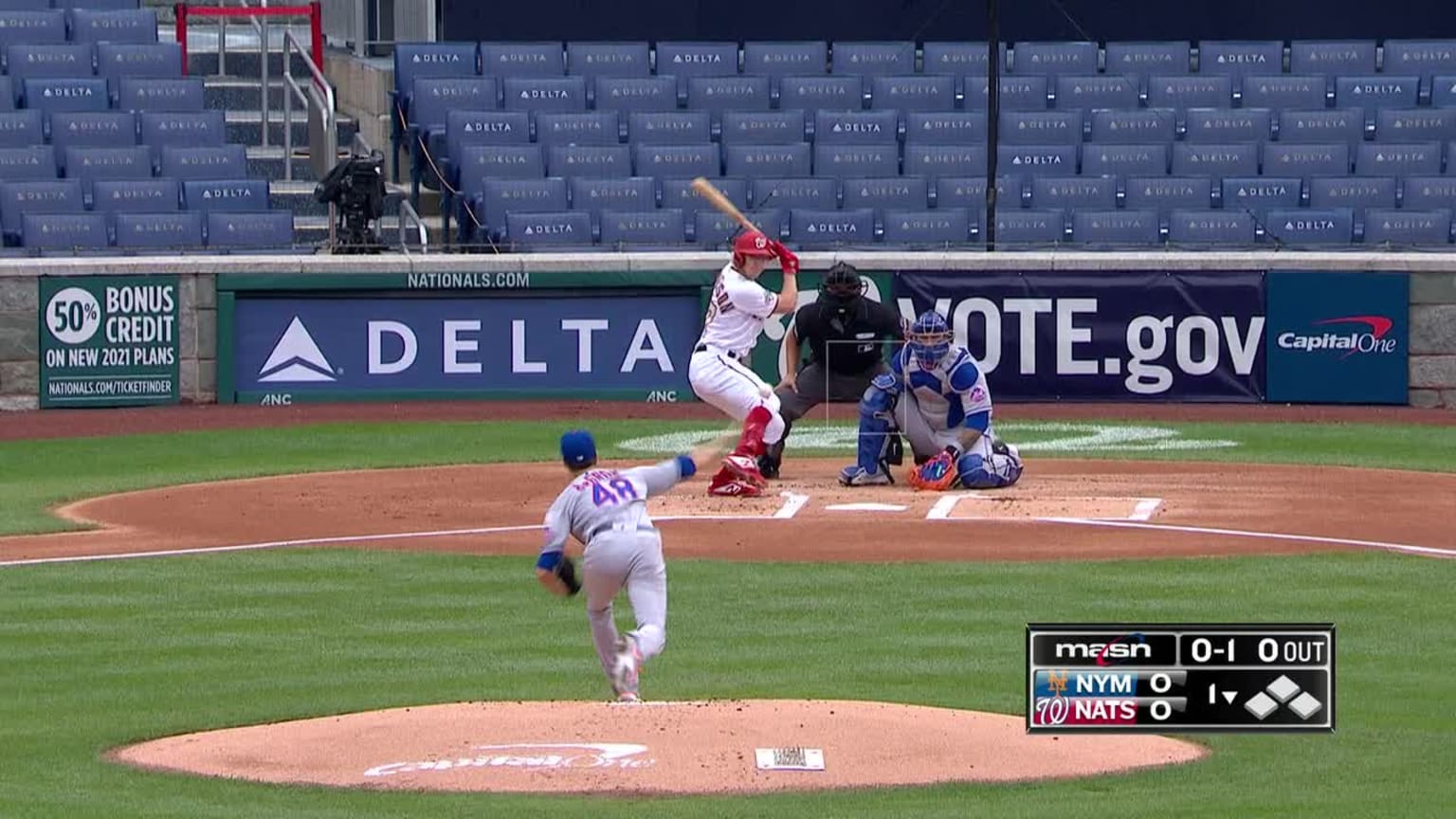 Jacob deGrom Called Strike to Andrew Stevenson | 09/26/2020 | Baltimore ...