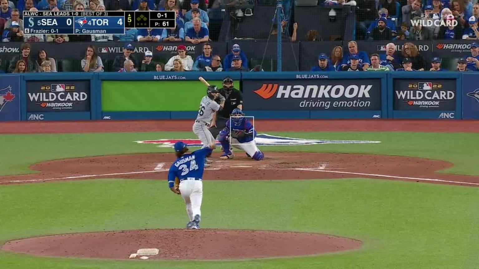 Adam Frazier singles on a line drive to left fielder Whit Merrifield ...