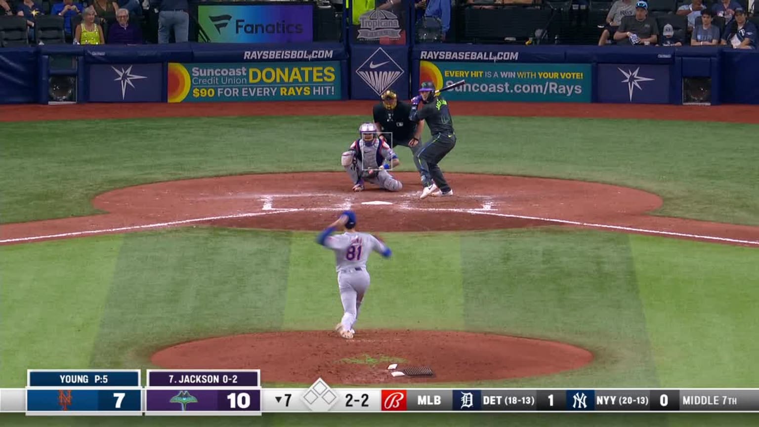 Alex Jackson strikes out swinging. | 05/03/2024 | Tampa Bay Rays