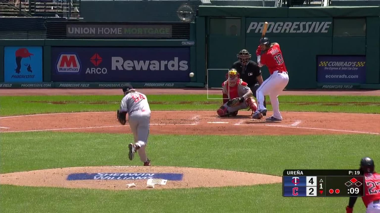 Gabriel Arias grounds out, third baseman Royce Lewis to first baseman ...
