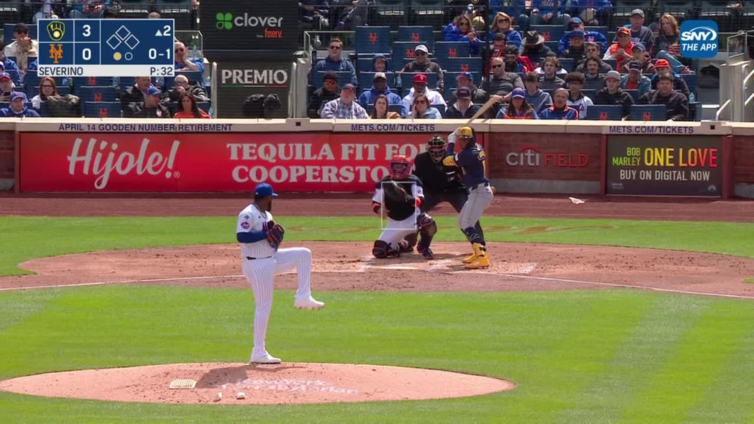 Jackson Chourio singles on a ground ball to center fielder Harrison Bader. | 03/30/2024 ...