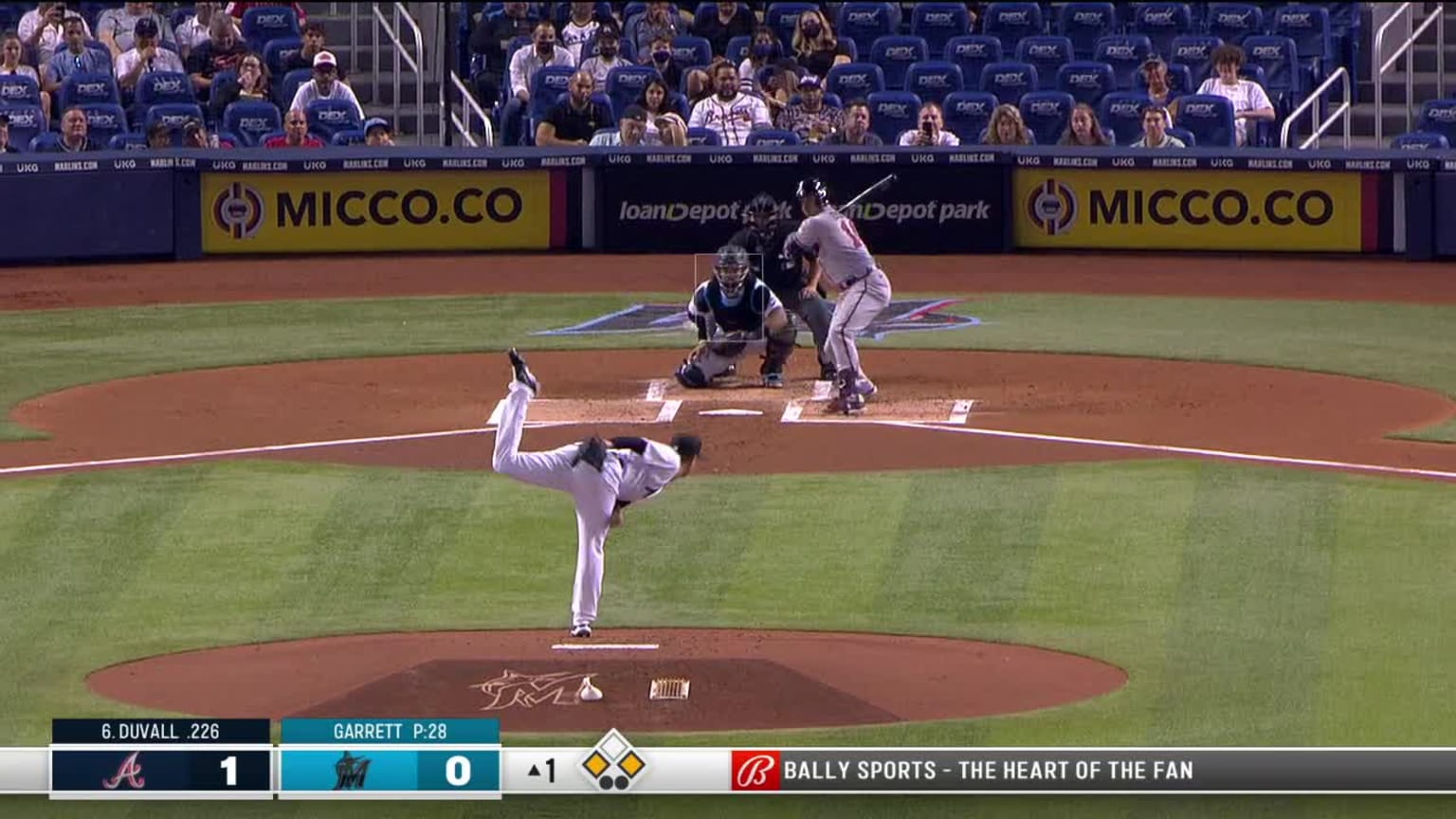 Braxton Garrett Ball to Adam Duvall | 08/16/2021 | Chicago Cubs