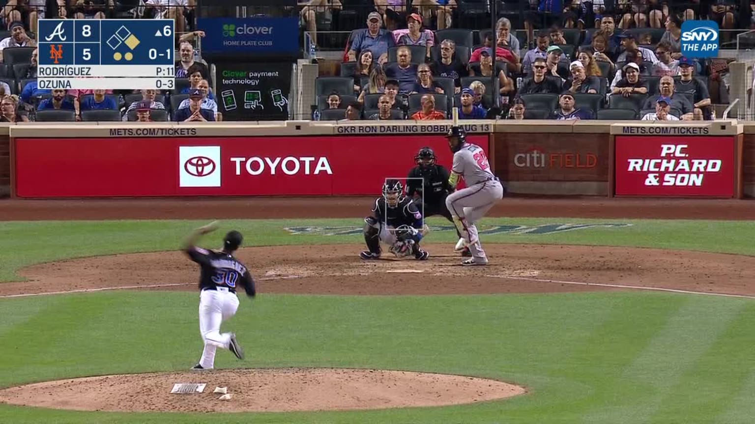 Marcell Ozuna grounds out, second baseman Jeff McNeil to first baseman ...