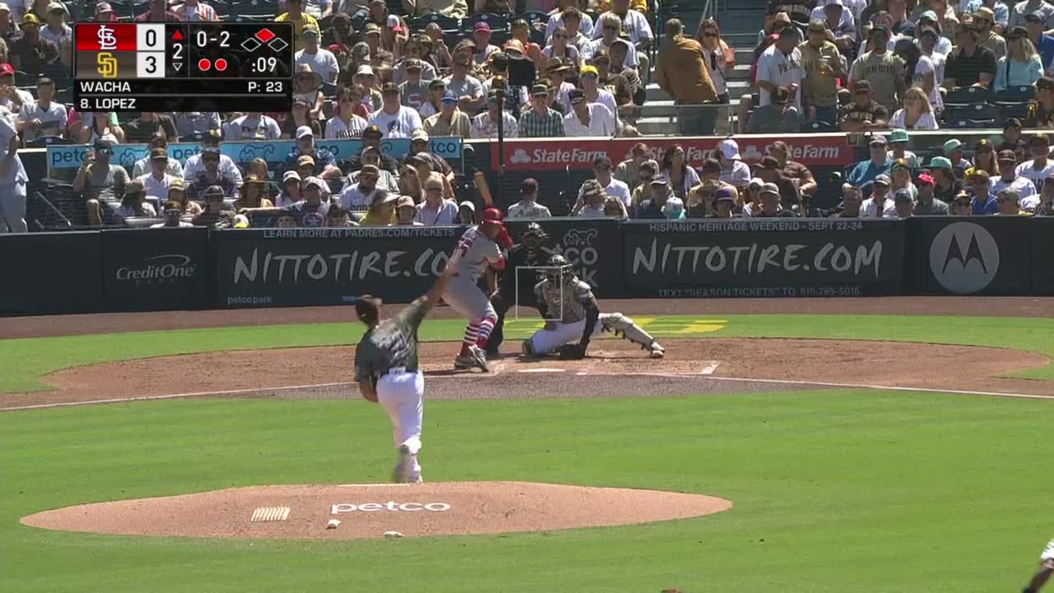 Irving Lopez strikes out swinging. | 09/24/2023 | San Diego Padres