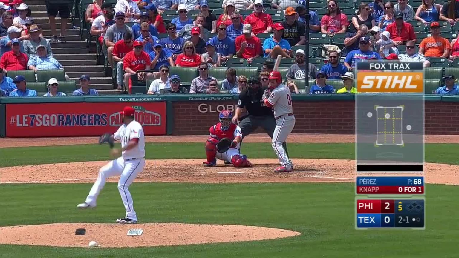 Andrew Knapp doubles (4) on a sharp line drive to right fielder Nomar ...