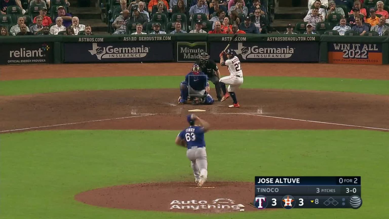 Jesus Tinoco Called Strike to Jose Altuve | 09/07/2022 | MLB.com