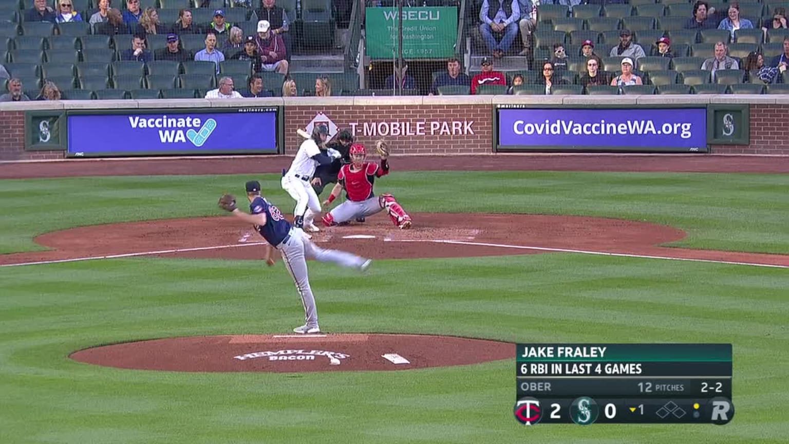 Bailey Ober Ball to Jake Fraley | 06/16/2021 | Houston Astros