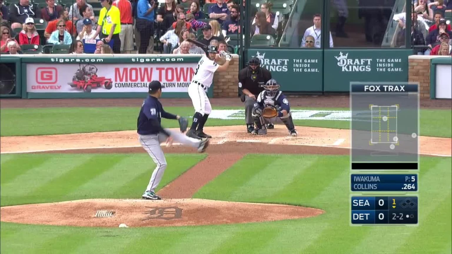 Tyler Collins singles on a ground ball to left fielder Guillermo ...
