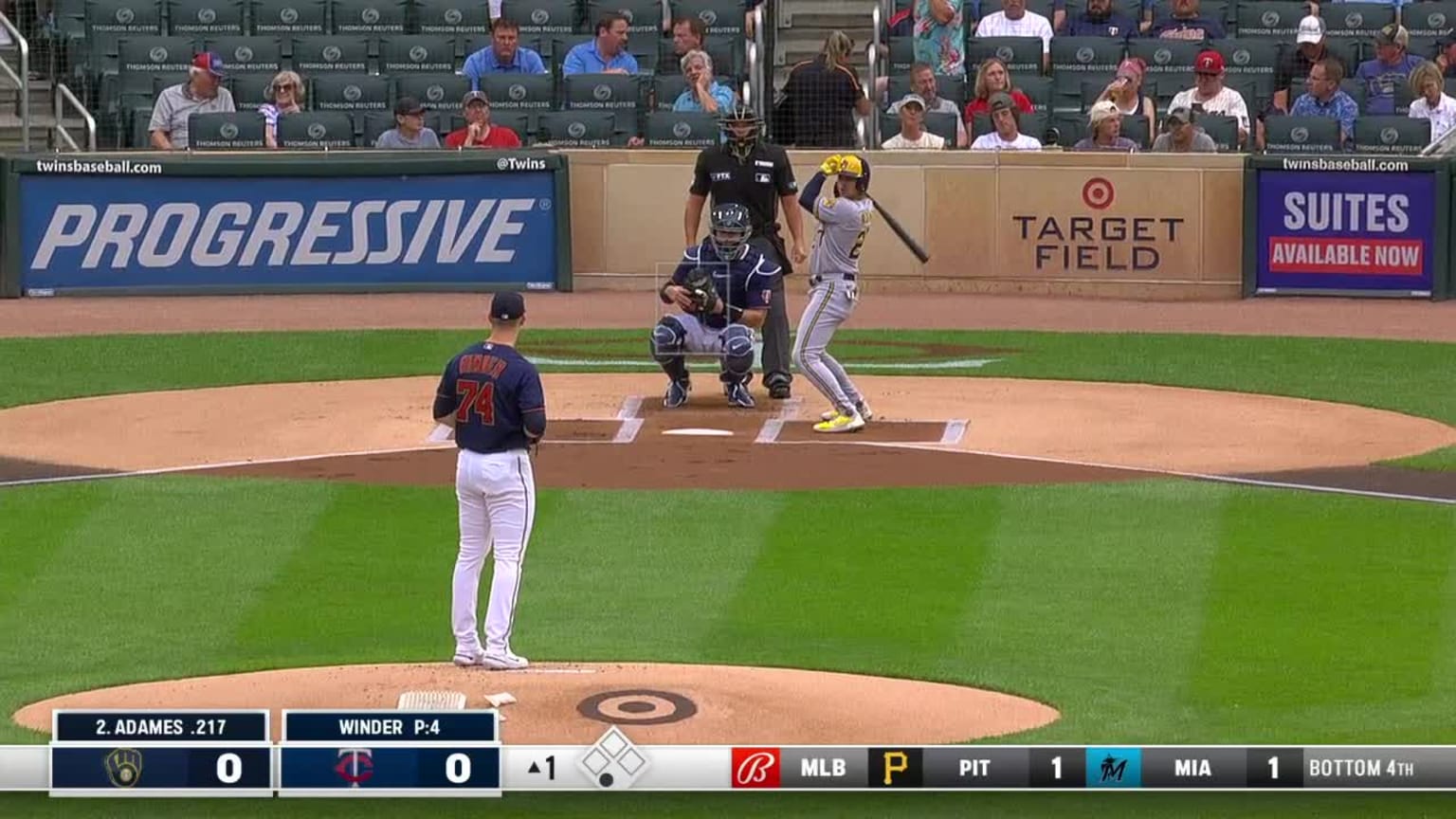 Josh Winder Called Strike to Willy Adames | 07/12/2022 | Minnesota Twins