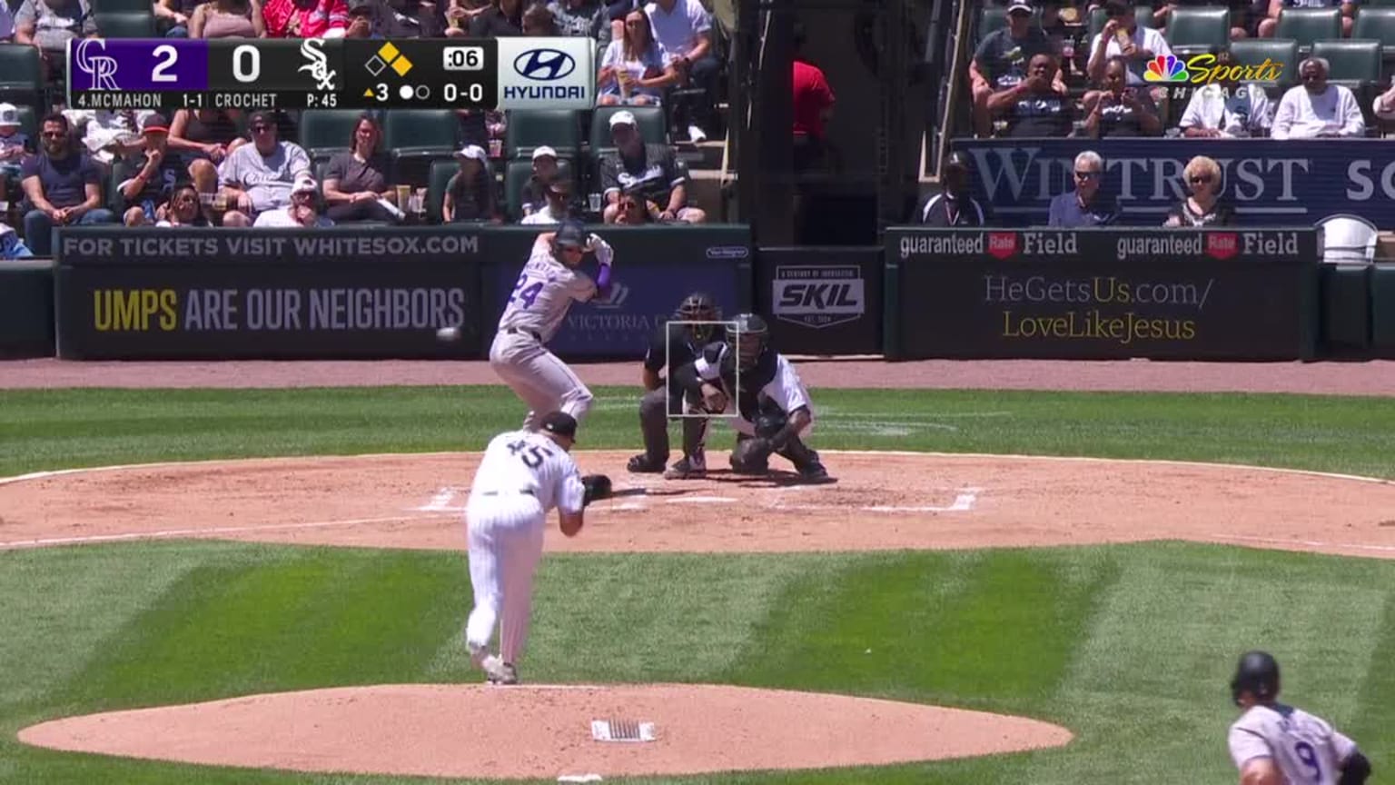 Ryan McMahon grounds into a double play, second baseman Danny Mendick to shortstop Paul DeJong ...