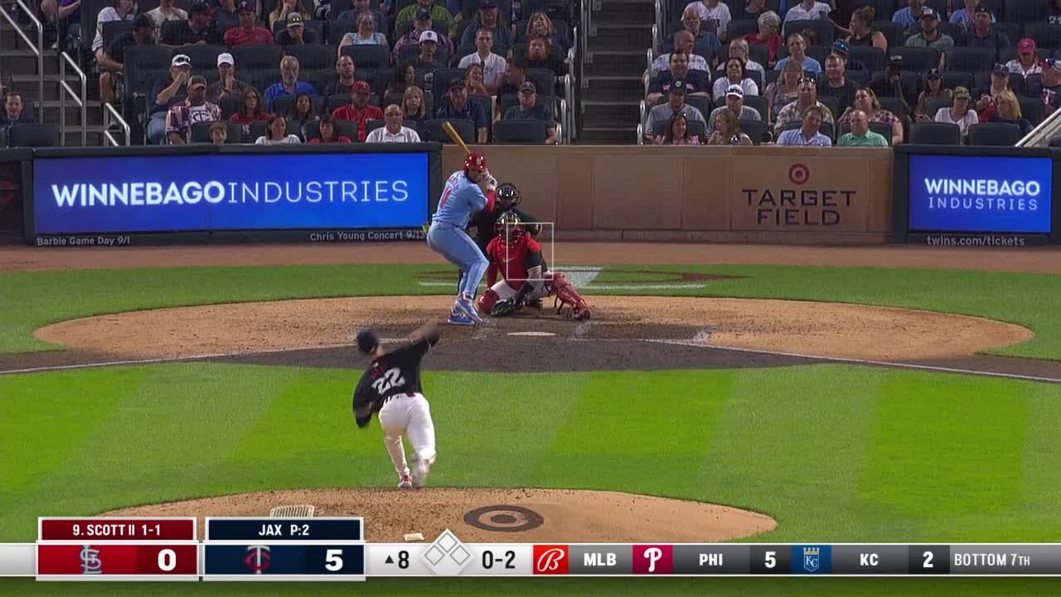 Griffin Jax Ball to Victor Scott II | 08/24/2024 | MLB.com