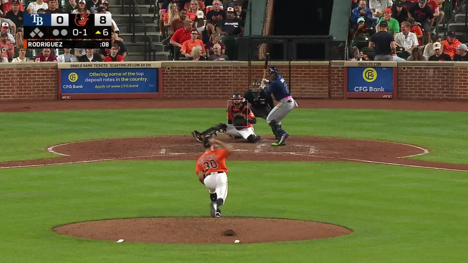 Grayson Rodriguez Called Strike to Yandy Diaz | 09/16/2023 | MLB.com