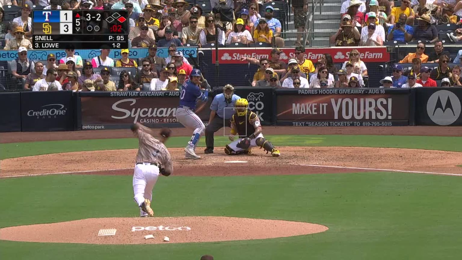 Nathaniel Lowe strikes out swinging. | 07/30/2023 | MLB.com