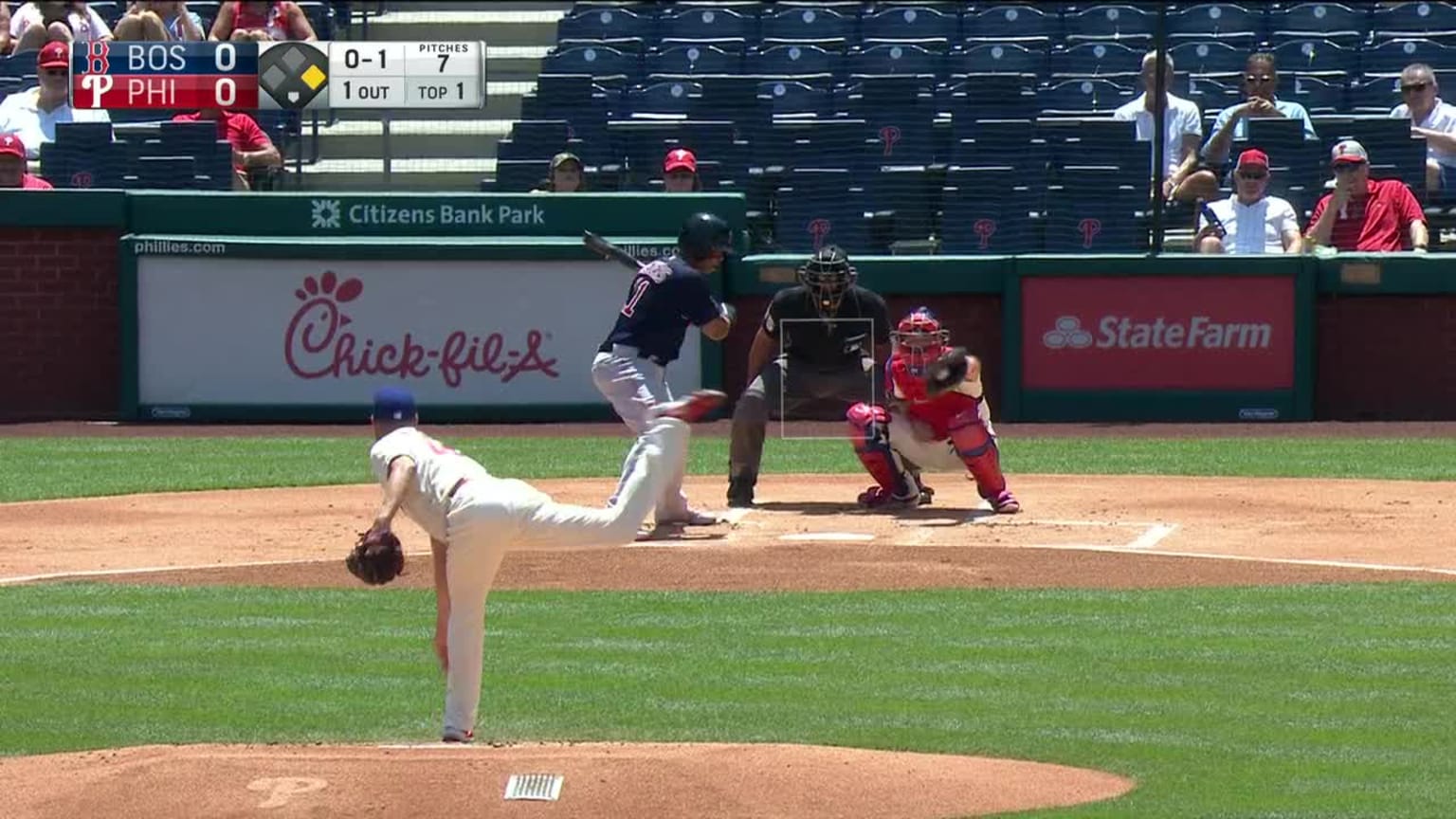 Zack Wheeler Ball to Rafael Devers | 05/23/2021 | MLB.com