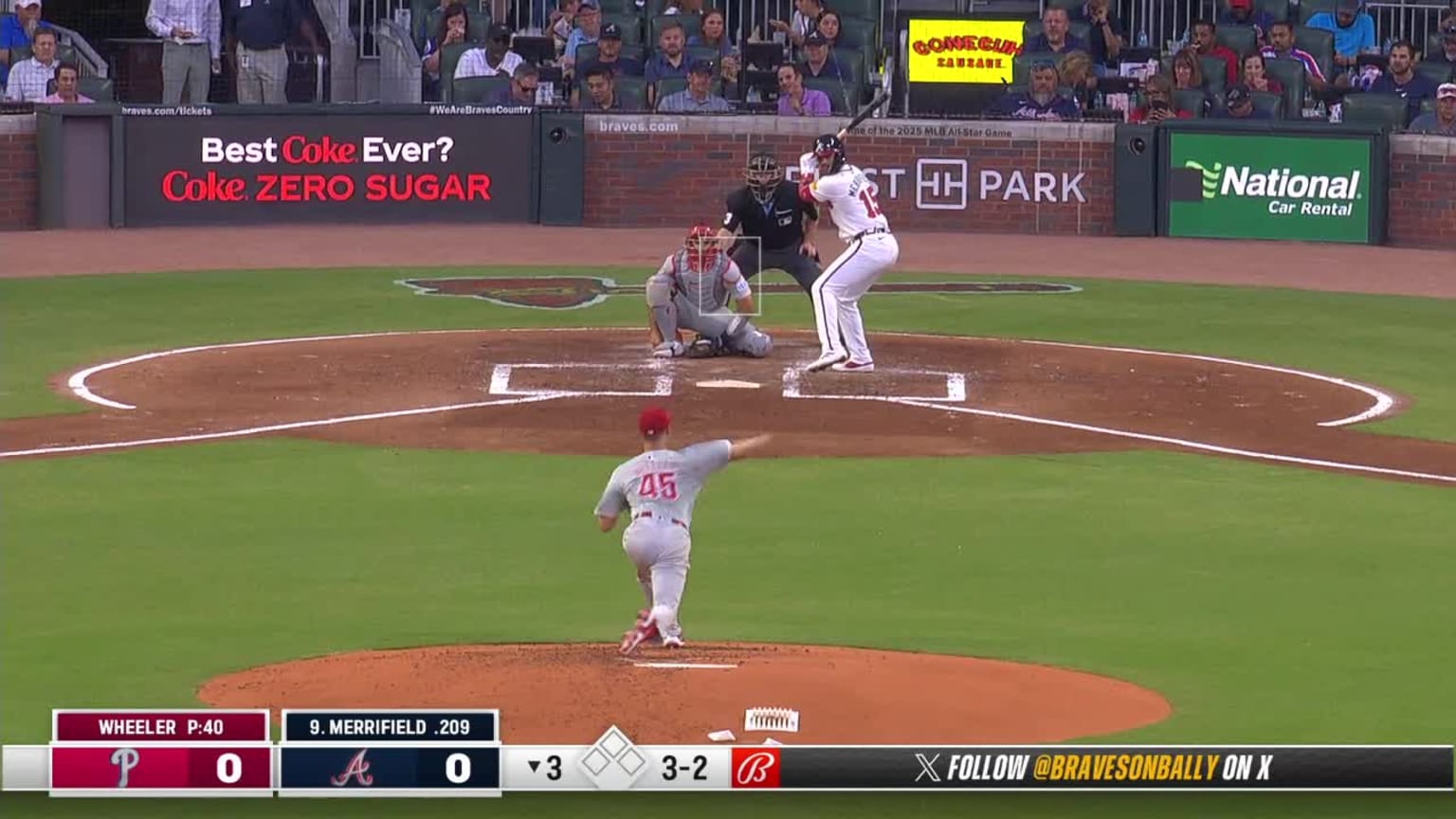 Whit Merrifield triples (3) on a line drive to right fielder Nick ...