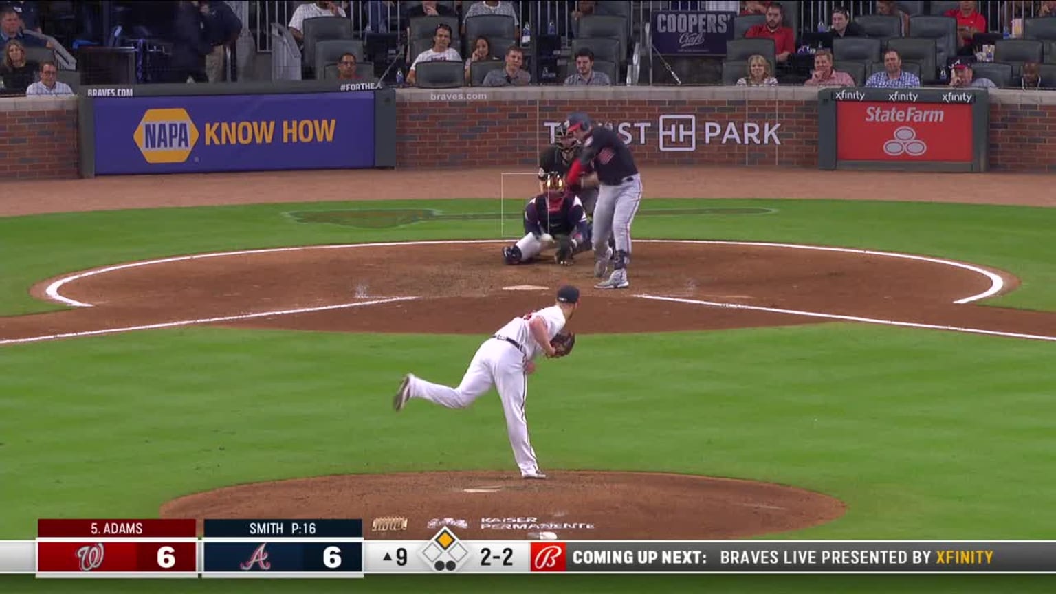 Riley Adams strikes out swinging, catcher Travis d'Arnaud to first ...