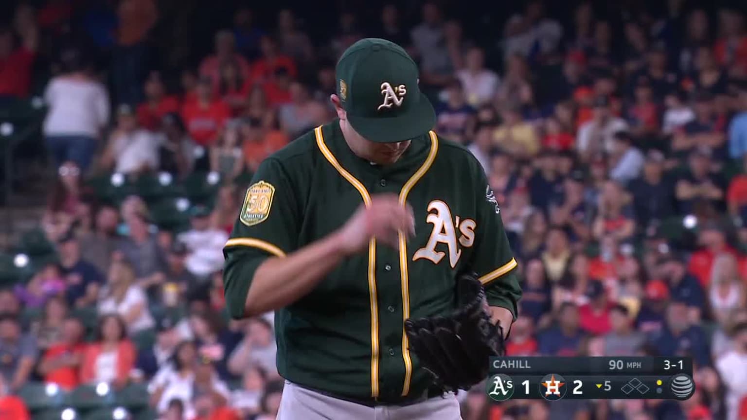 Trevor Cahill Swinging Strike to Jake Marisnick | 04/29/2018 | Los ...