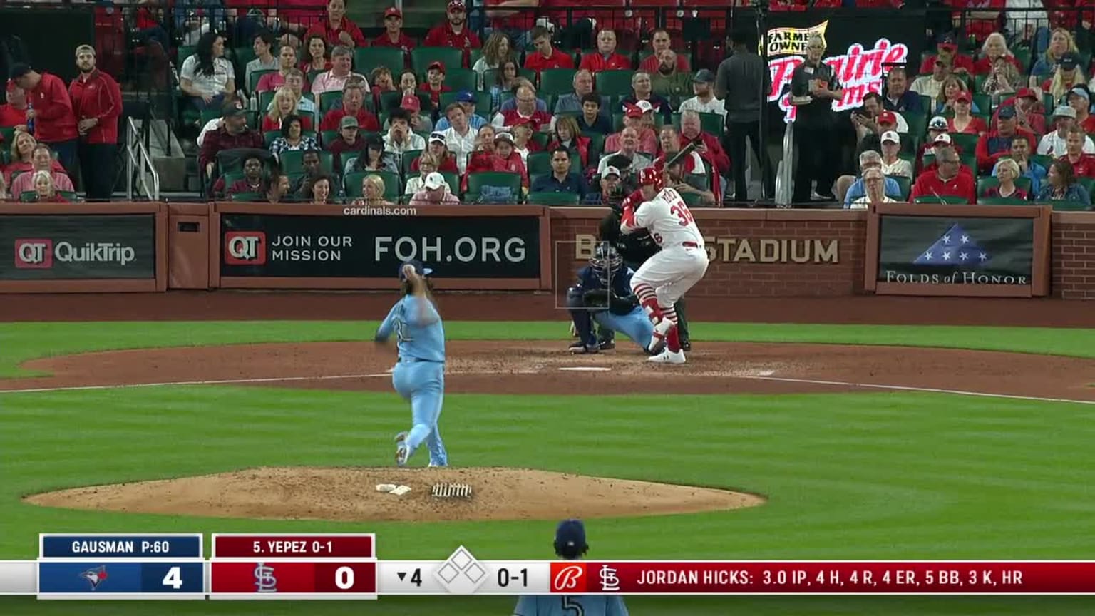 Kevin Gausman Foul to Juan Yepez | 24/05/2022 | Los Cardenales de San Luis