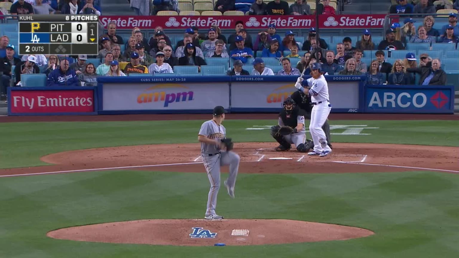 Chad Kuhl Ball to Justin Turner | 05/10/2017 | Boston Red Sox