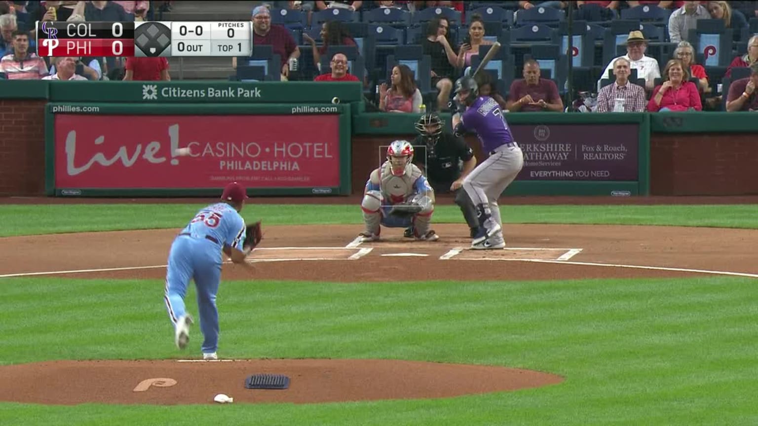 Ranger Suarez Ball to Brendan Rodgers | 09/09/2021 | Chicago Cubs