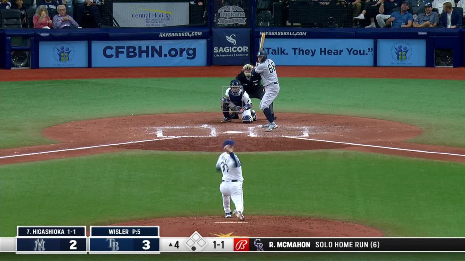 Matt Wisler Ball to Kyle Higashioka | 06/21/2022 | MLB.com