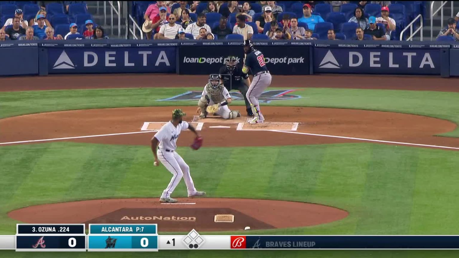 Sandy Alcantara Ball to Marcell Ozuna | 05/22/2022 | Philadelphia Phillies