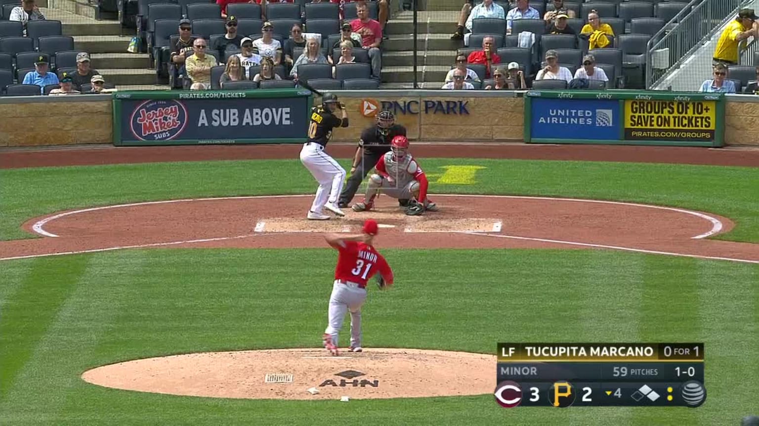 Tucupita Marcano grounds out, second baseman Jonathan India to first ...