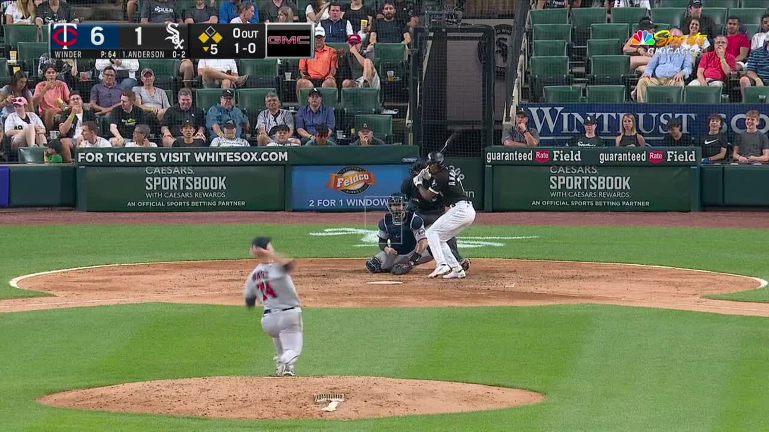 Josh Winder Swinging Strike to Tim Anderson | 07/05/2022 | San ...