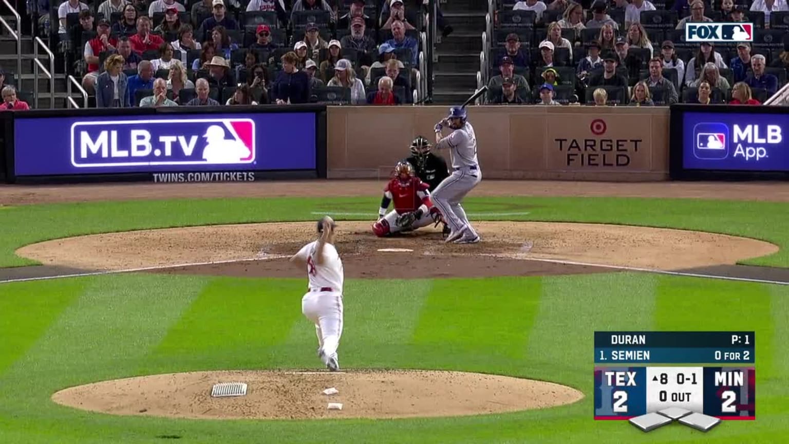 Marcus Semien singles on a line drive to right fielder Max Kepler. | 08 ...