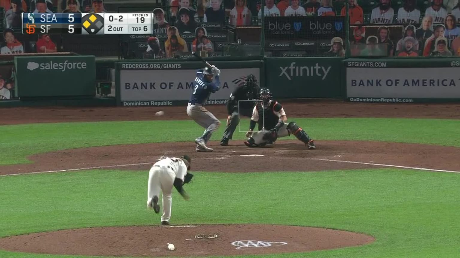 Caleb Baragar Bola mala to J.P. Crawford | 08/09/2020 | Los Mariners de ...