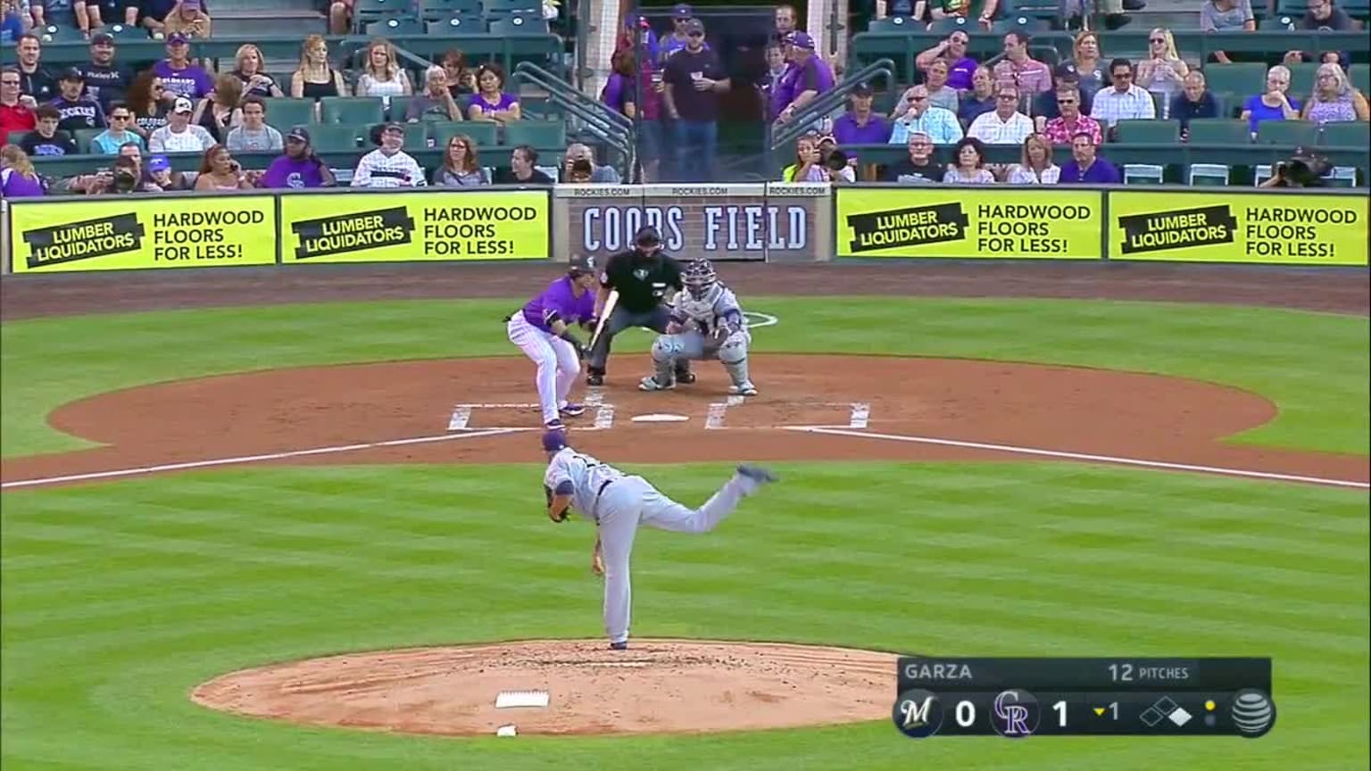 Matt Garza Bola mala to Gerardo Parra | 18/08/2017 | Los Pirates de ...