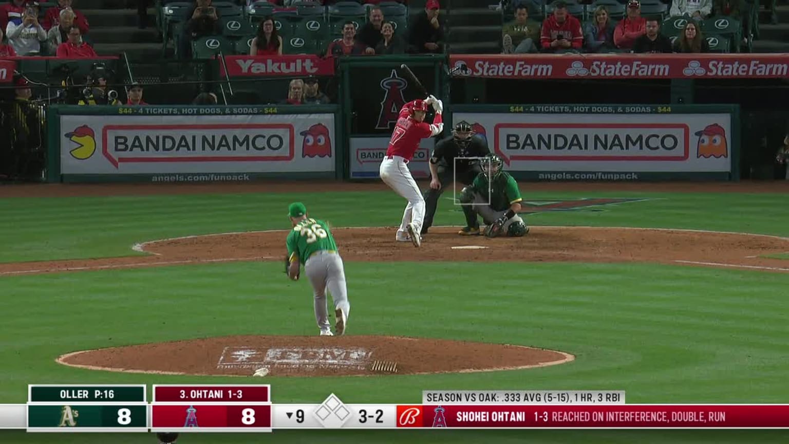 Adam Oller Foul to Shohei Ohtani | 04/24/2023 | MLB.com