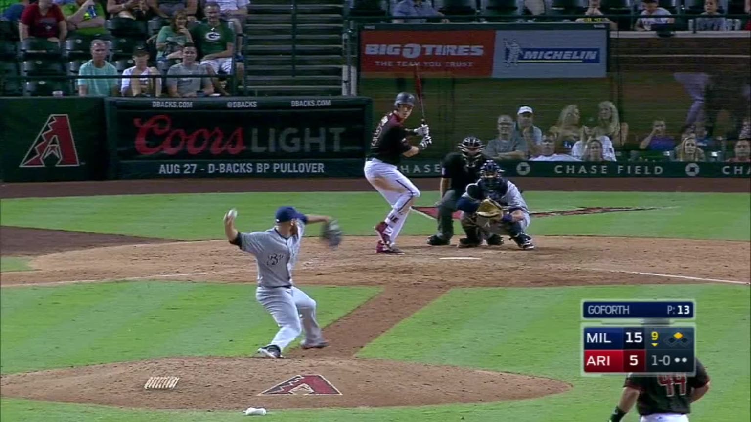 David Goforth Foul to Jake Lamb | 08/06/2016 | MLB.com